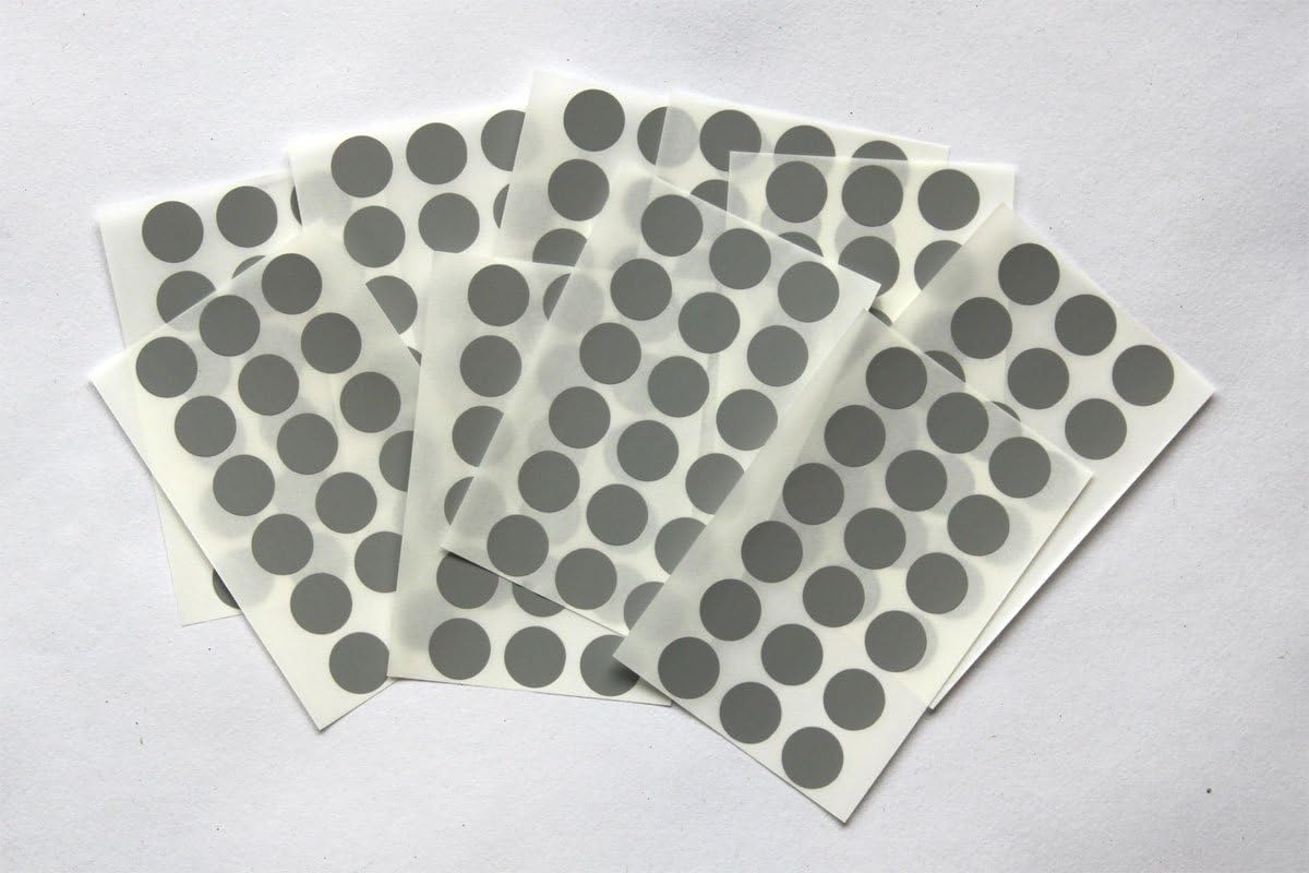 Amazon.com : 175 Grey Round Stickers - Sticky Coloured Self Adhesive ...