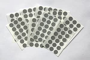 175 Grey Round Stickers - Sticky Coloured Self Adhesive Dots for Colour ...