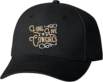 Amazon.com: One Size Black Baseball Long Live Cowgirls Country Western ...