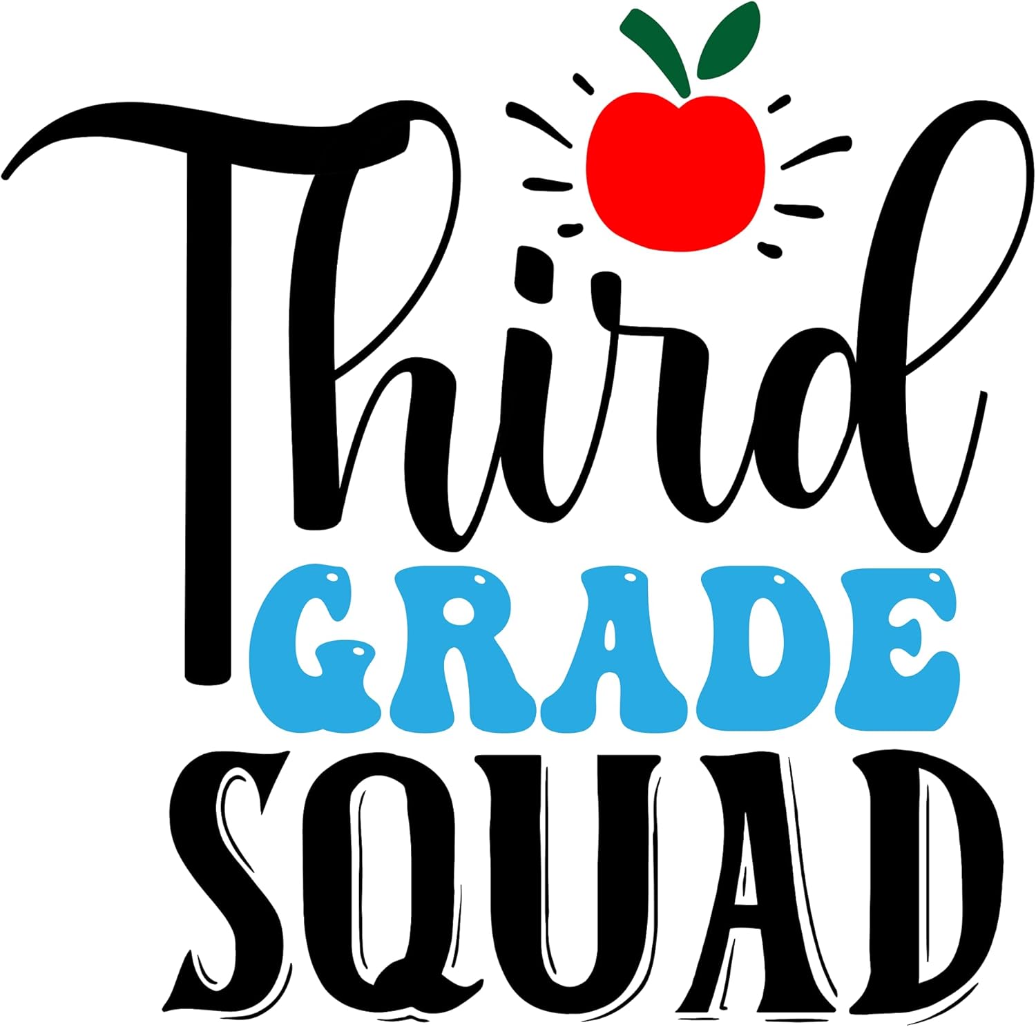 Amazon.com - Inspirational Quote Third Grade Squad Icon Motivational ...