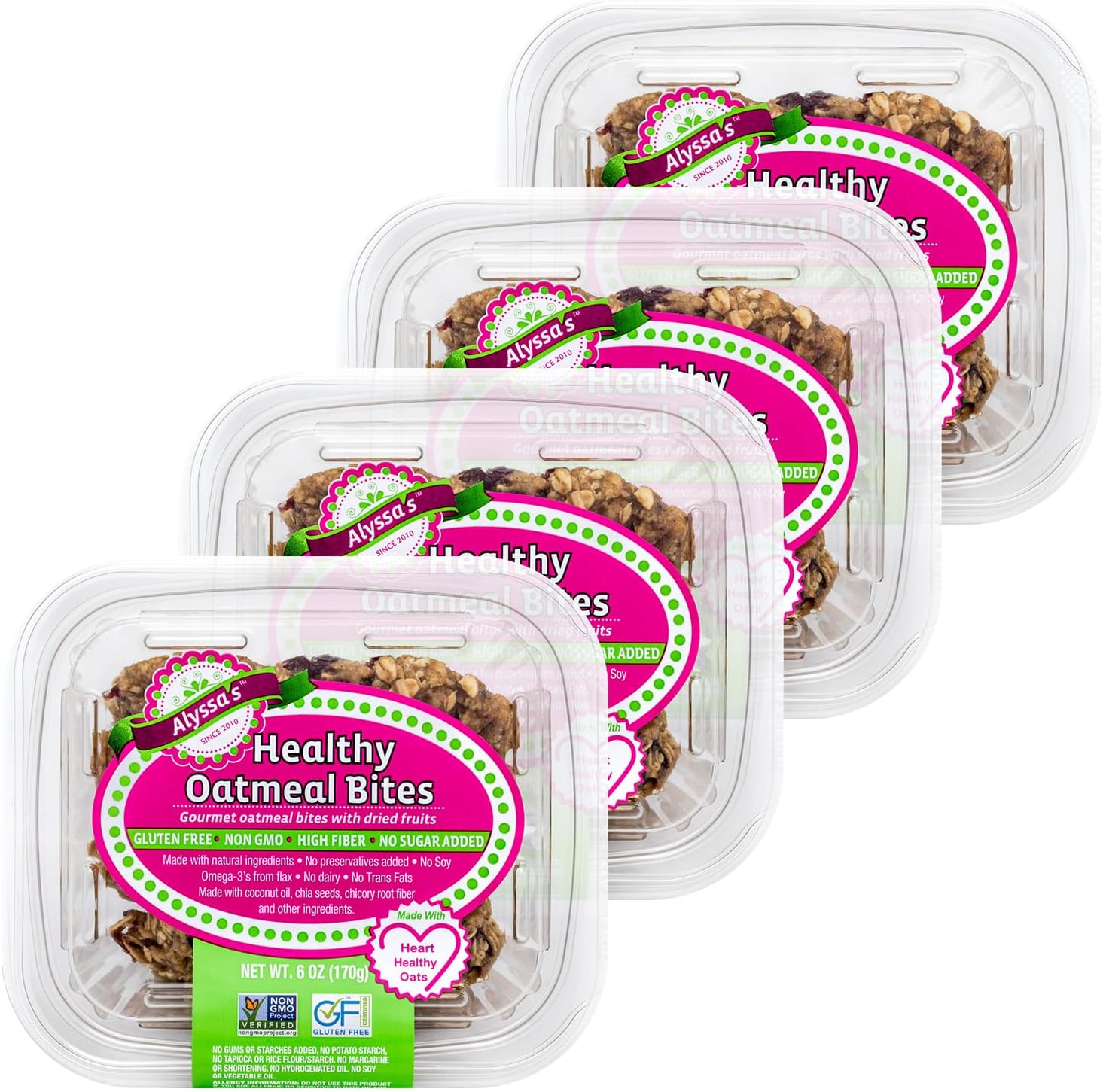 Amazon.com: Alyssa's Gluten Free Oatmeal Cookies - Pack of 4 : Grocery ...