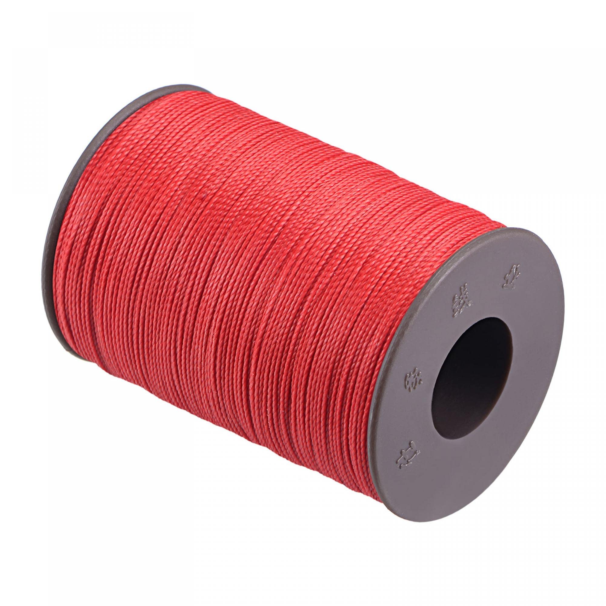uxcell Thin Waxed Thread 137 Yards 0.55mm Dia Polyester Wax-Coated ...