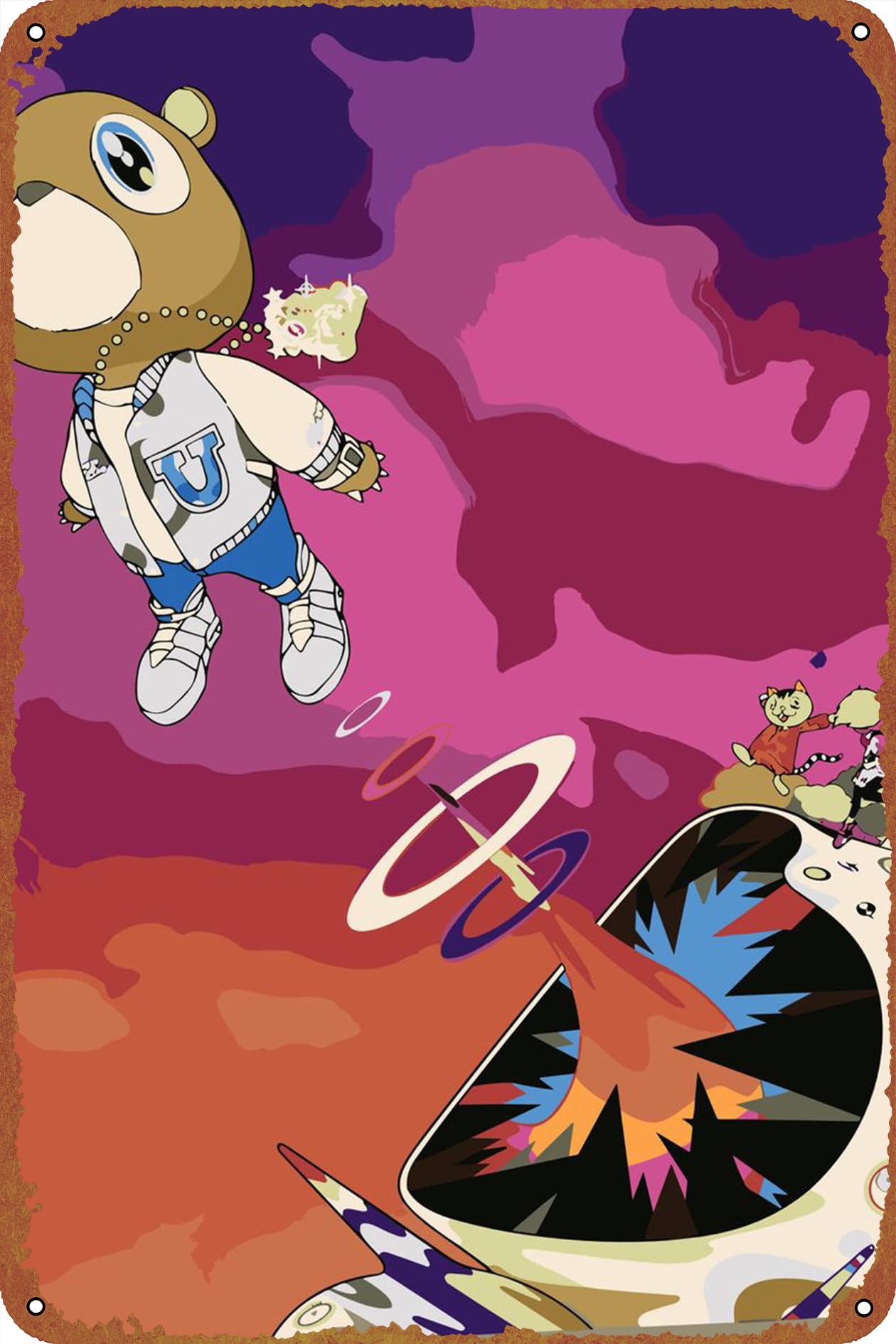 Amazon.com: KIVYYB Kanye West rapper music Poster Metal Plaque Tin Sign ...