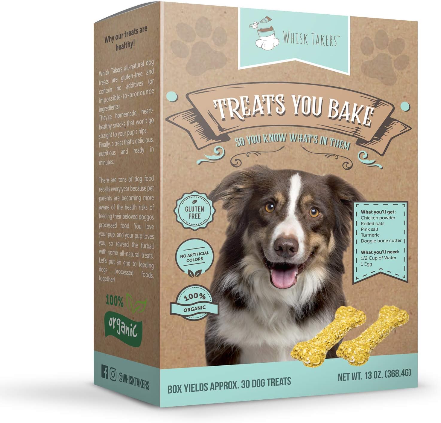 Amazon.com : Whisk Takers Organic Dog Treats You Bake : Pet Supplies