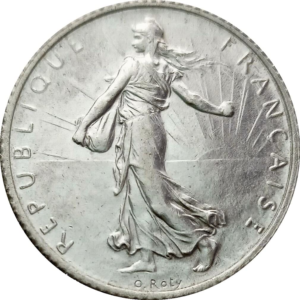 1898-1920 1 Franc Silver French Coin. With Marianne "Sower" France ...