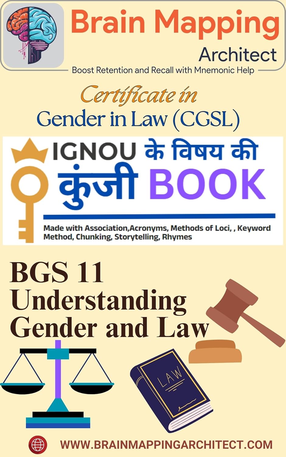 Buy IGNOU BGS 11 Understanding Gender and Law - Mnemonic-Based Study ...