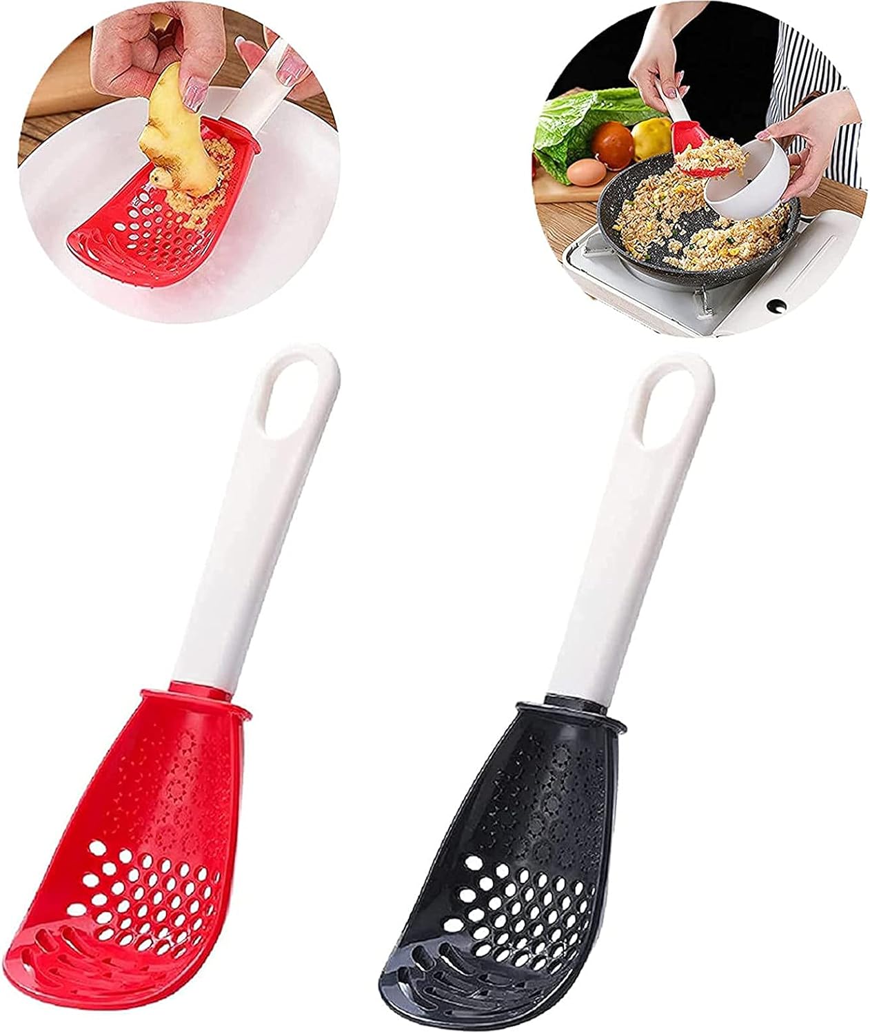 KCRPM Multifunctional Kitchen Cooking Spoon, Silicone Skimmer Slotted ...