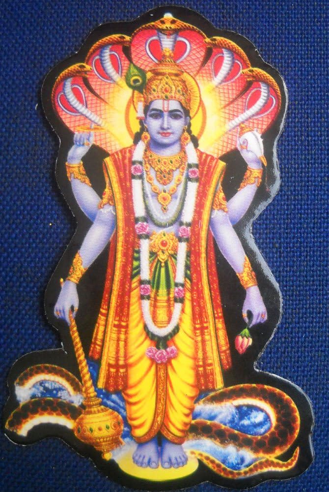 Amazon.com: Lord of Universe : Lord Vishnu Hindu God Sticker (Size 3.5 ...