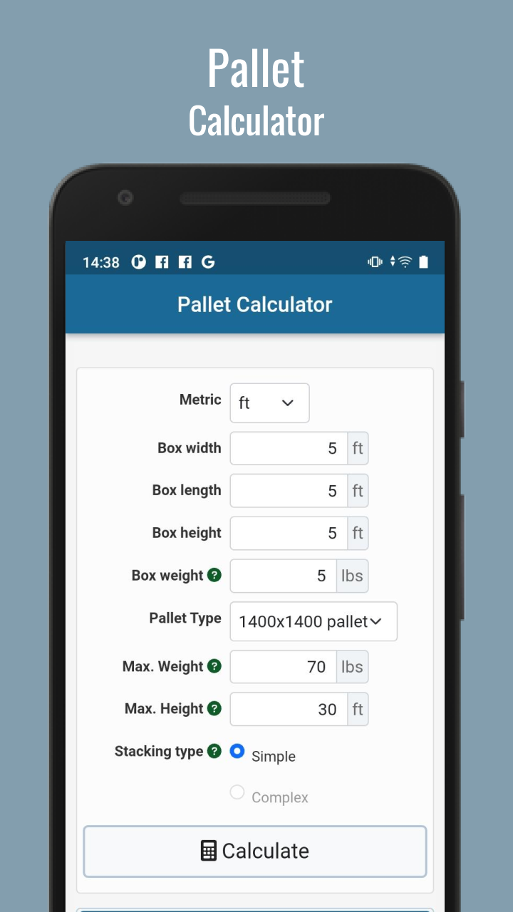 Pallet Calculator:Amazon.in:Appstore for Android