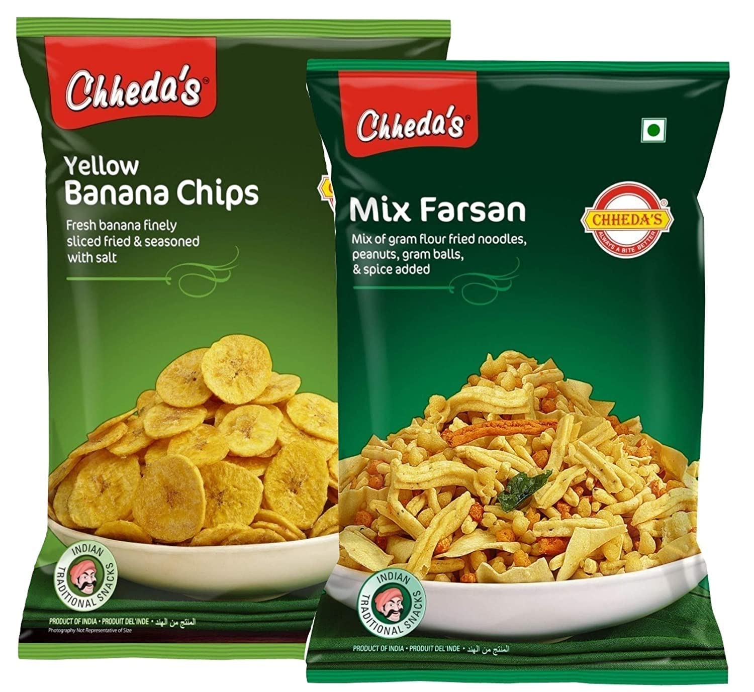 Chheda's - Yellow Banana Chips (350Gm) and Mix Farshan (300 Gm ...