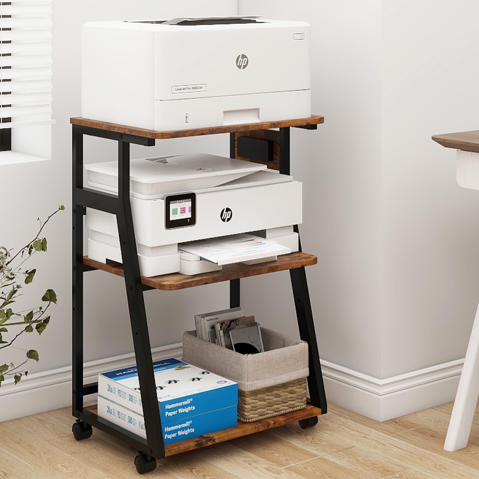 Amazon.com: Natwind 19.7"x15.7" Printer Stand,3 Tier Printer Table with ...