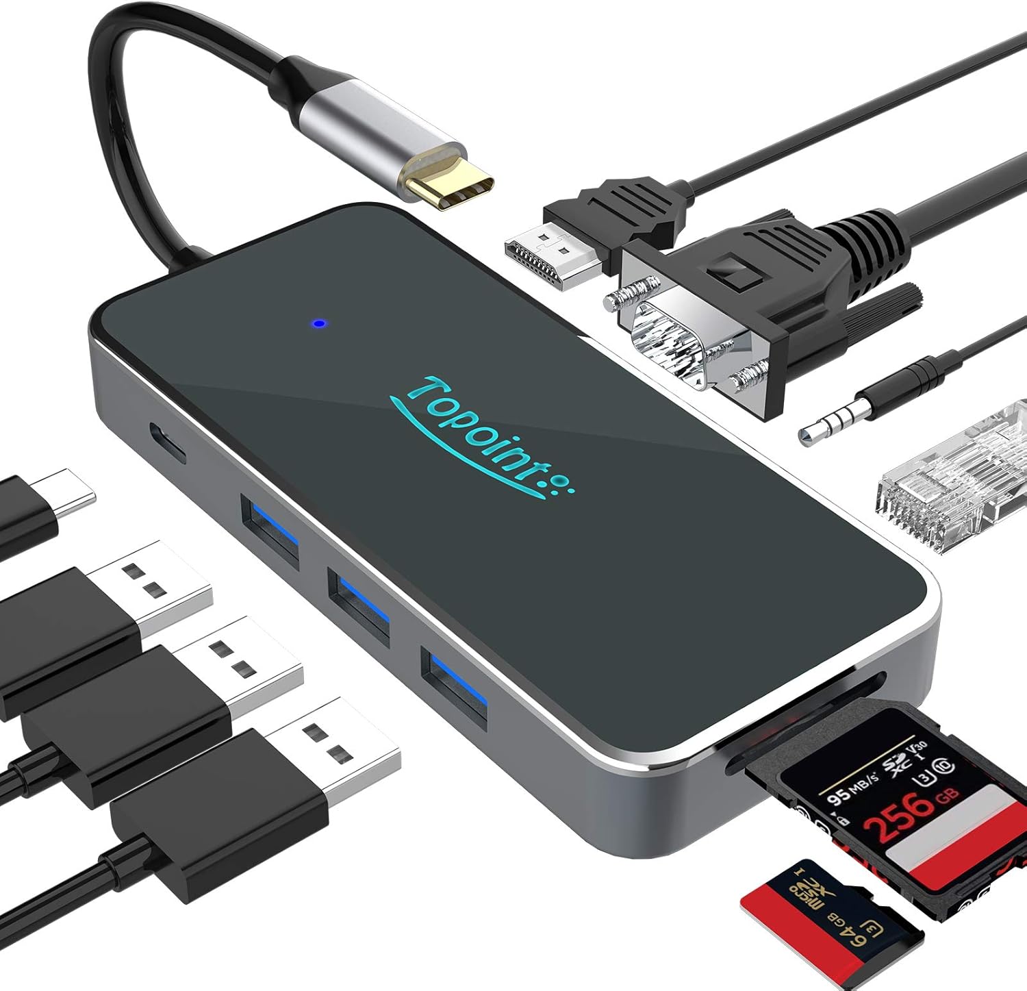 USB C Hub,Type C Hub,10 in 1 Type C Adapter with Philippines | Ubuy