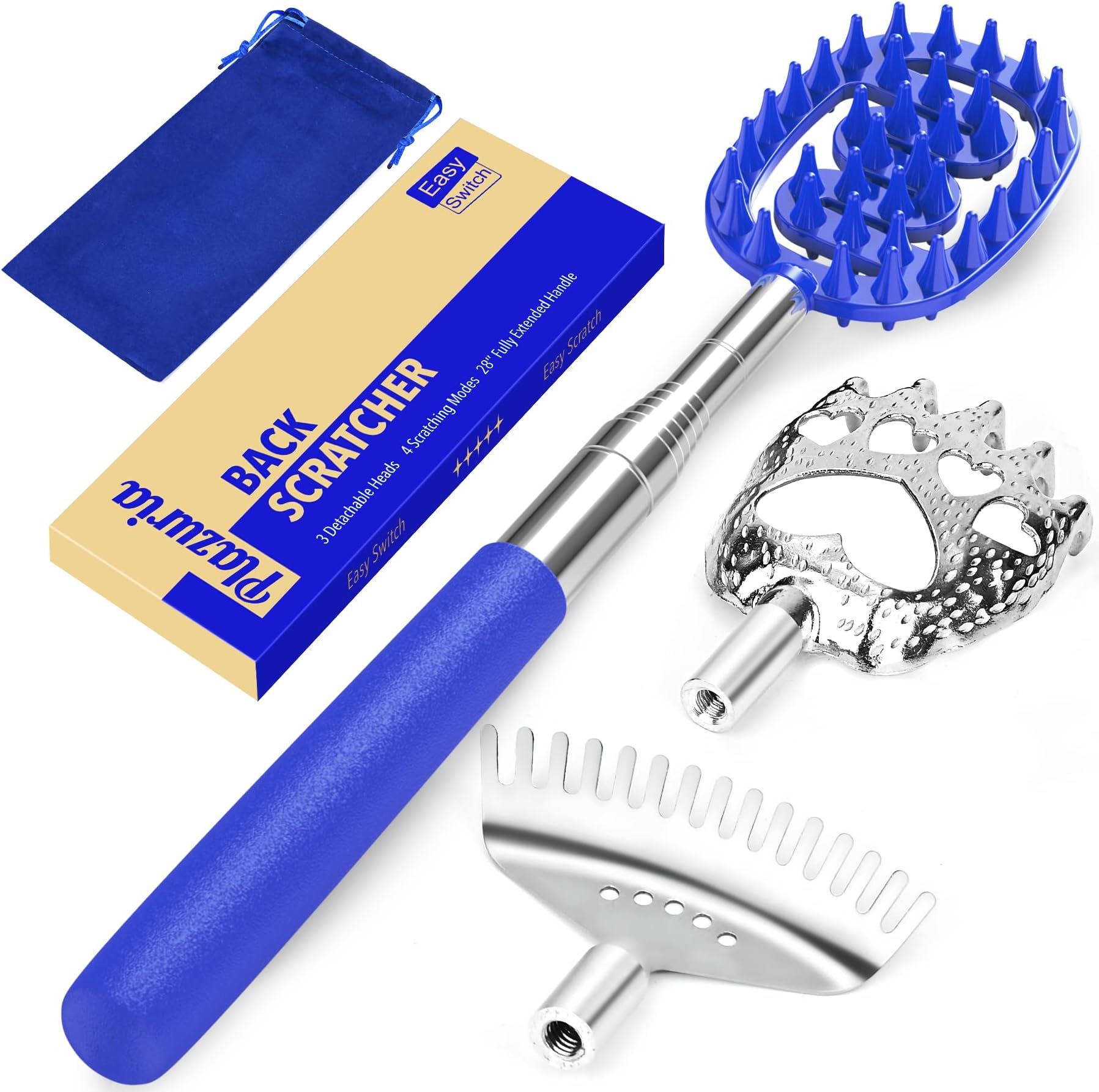 Amazon.com: Svjetiq Back Scratcher Extendable with 4 Pcs Replaceable ...