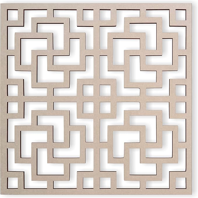 Amazon.com: Wood Aztec Design Fretwork Panel - Mandala Wall Art for ...