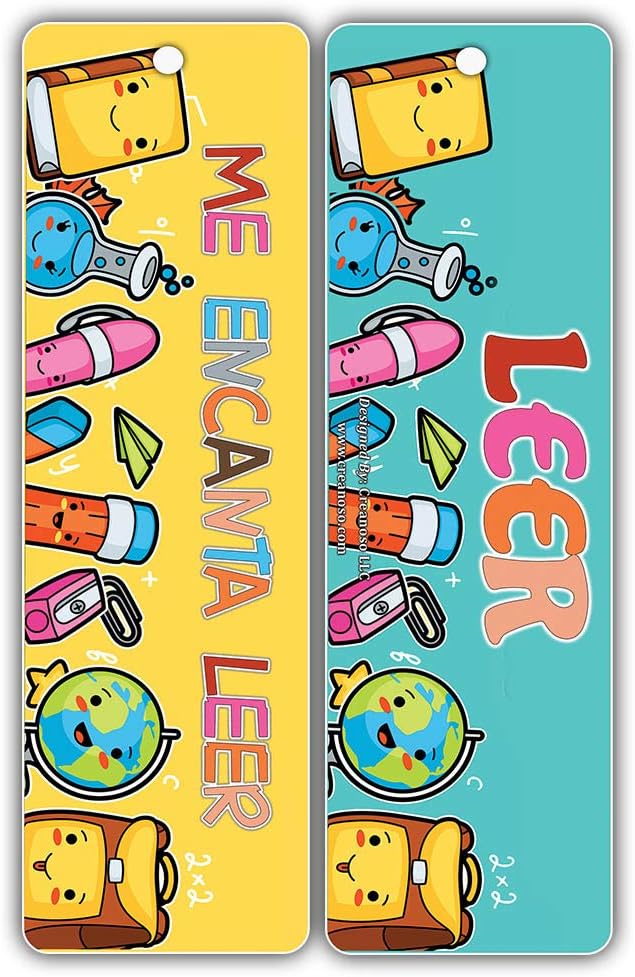 Buy Creanoso Inspiring Spanish Reading Bookmarks (60-Pack) – Six ...