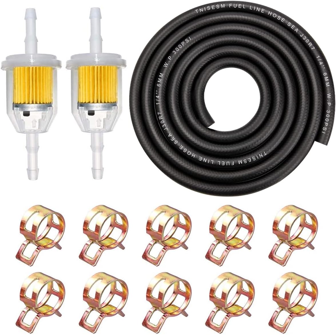 Amazon.com: Tnisesm 1/4"(6MM) Inch ID Fuel Line Set, 2 Meter / 6-Foot 1 ...