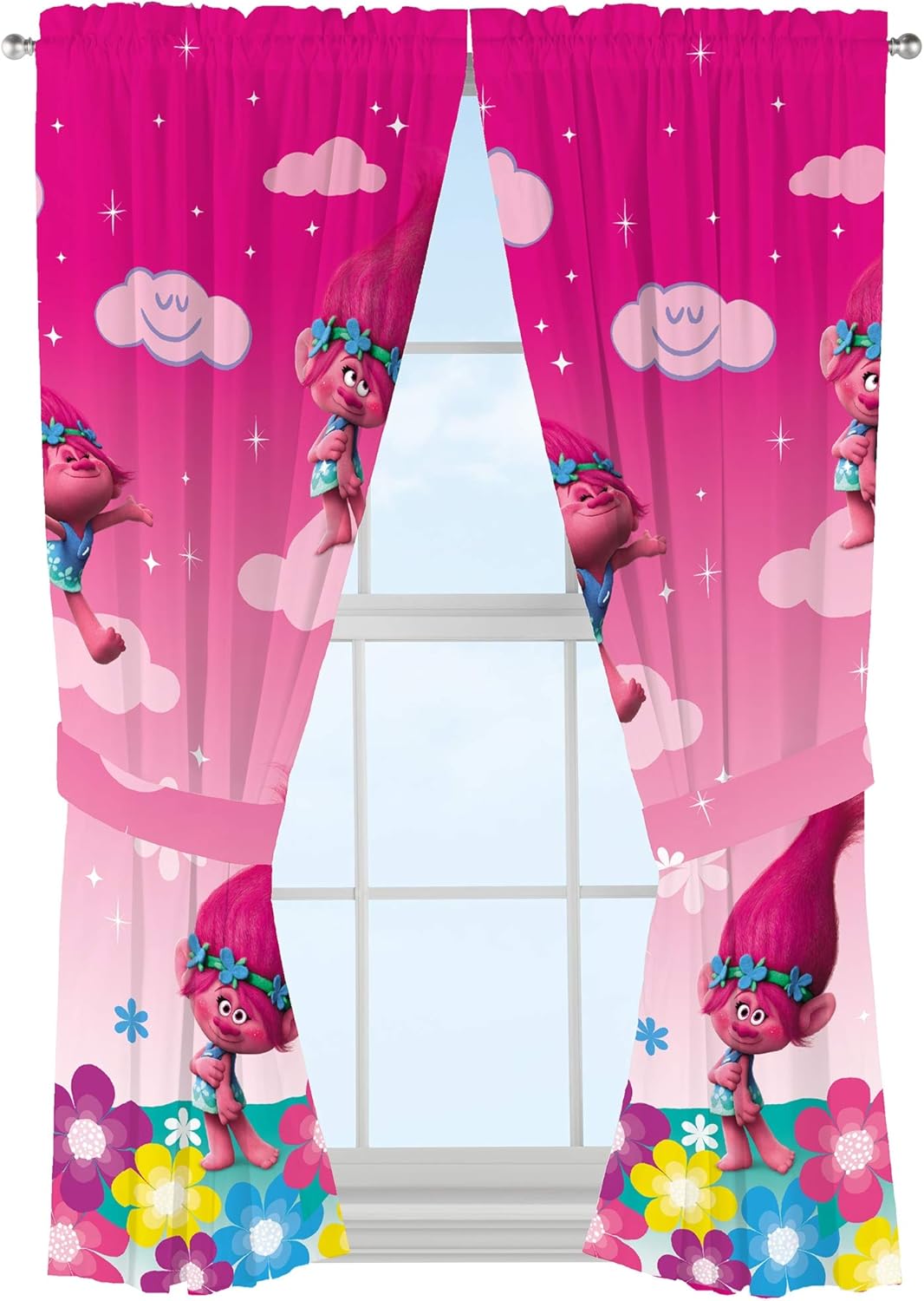 Amazon.com: Franco Mfg Trolls Kids Curtain Panel, Set of 2 : Home & Kitchen