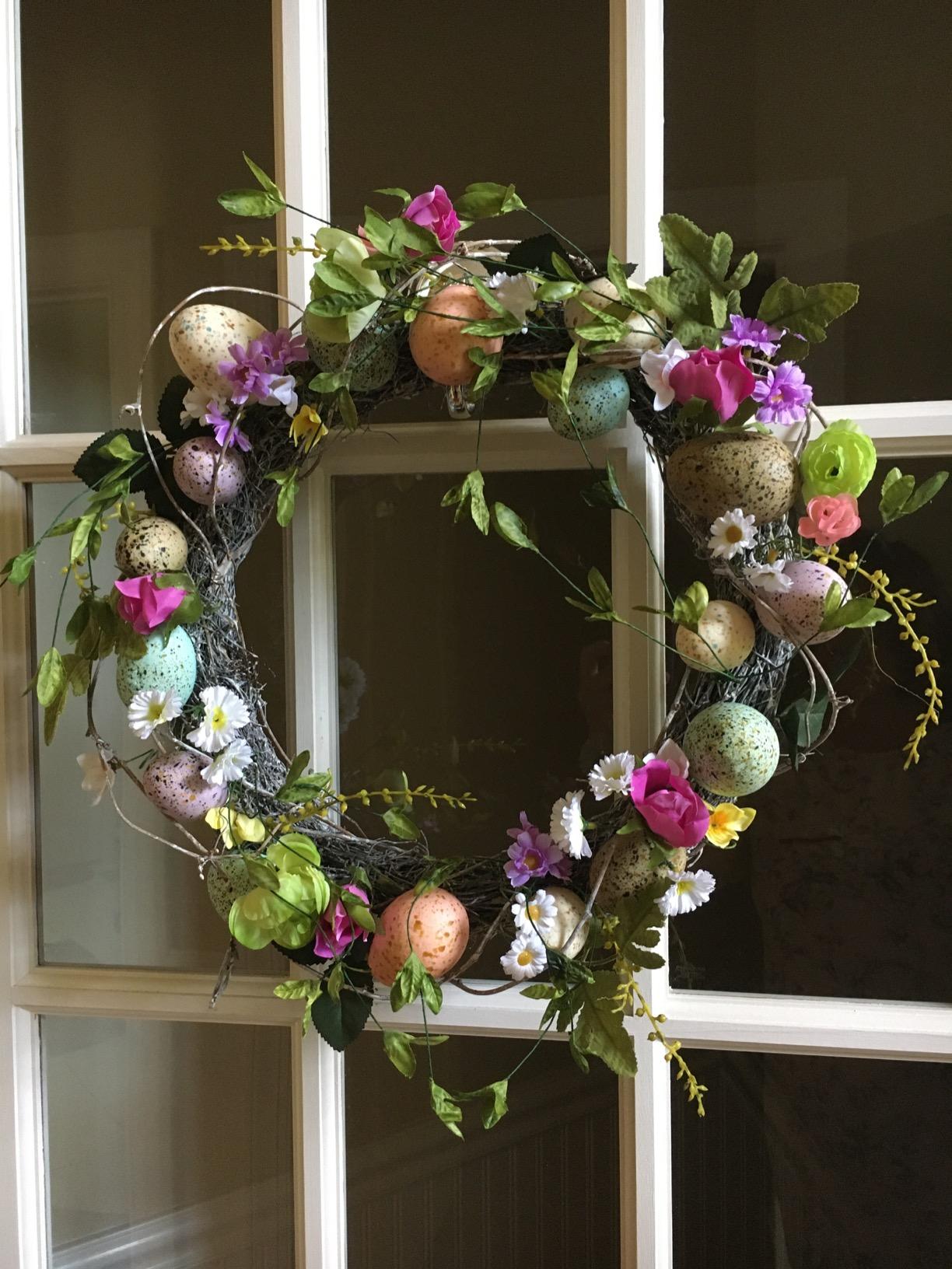 Amazon.com: National Tree 18 Inch Easter Wreath with Mixed Flowers ...
