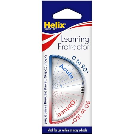 Helix H01040 10cm 180 Degree Protractor : Amazon.co.uk: DIY & Tools