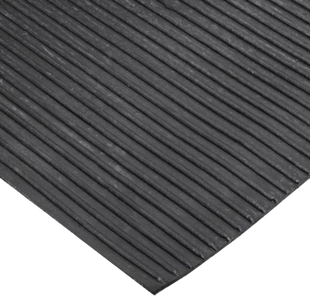 NoTrax T28 Finger Scrape® Flexible Rubber Scraper Mat, 32" X 39" Black