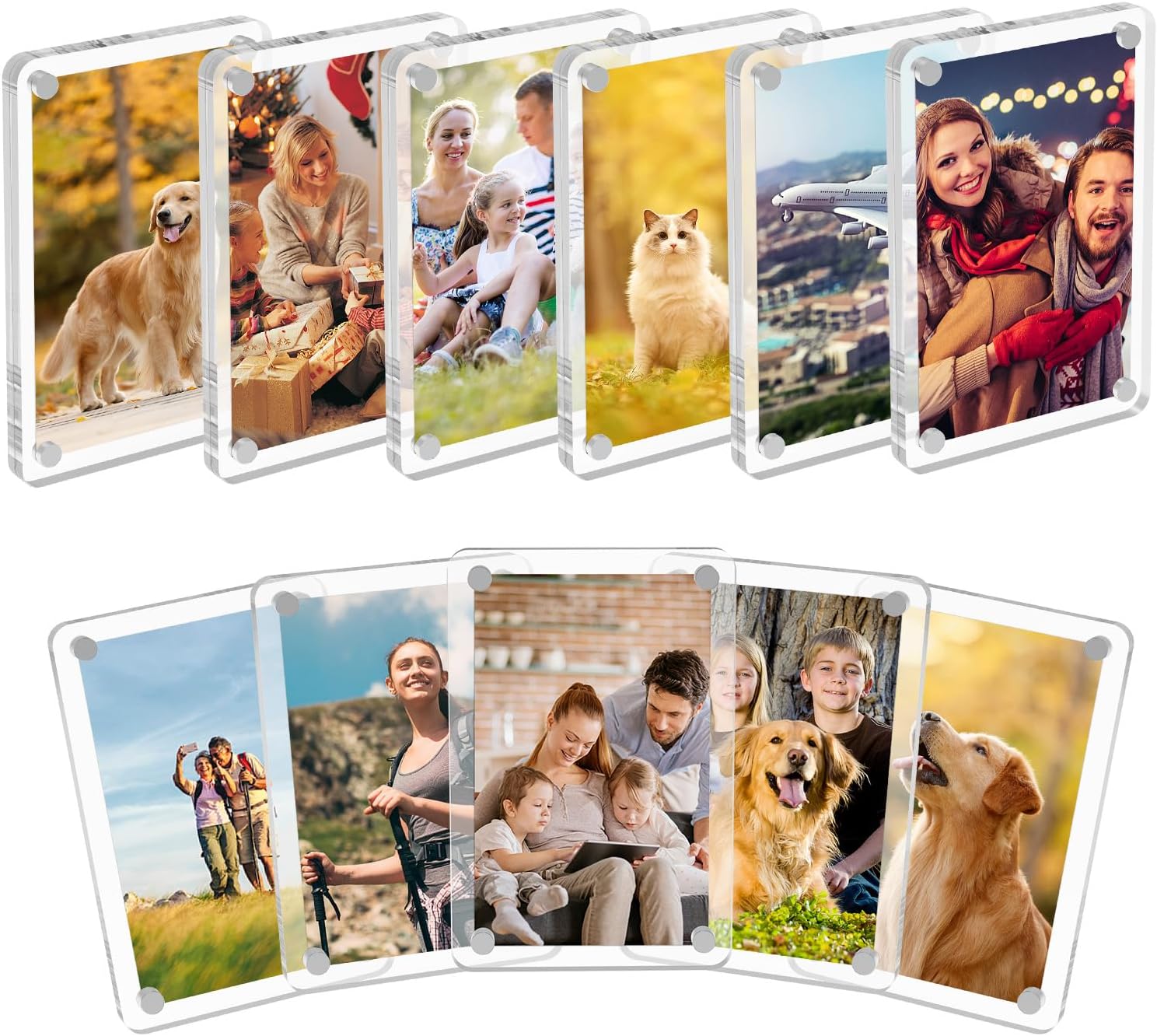 Amazon.com - 12 Pack Magnetic Picture Frames for Refrigerator, 2.36"x3 ...