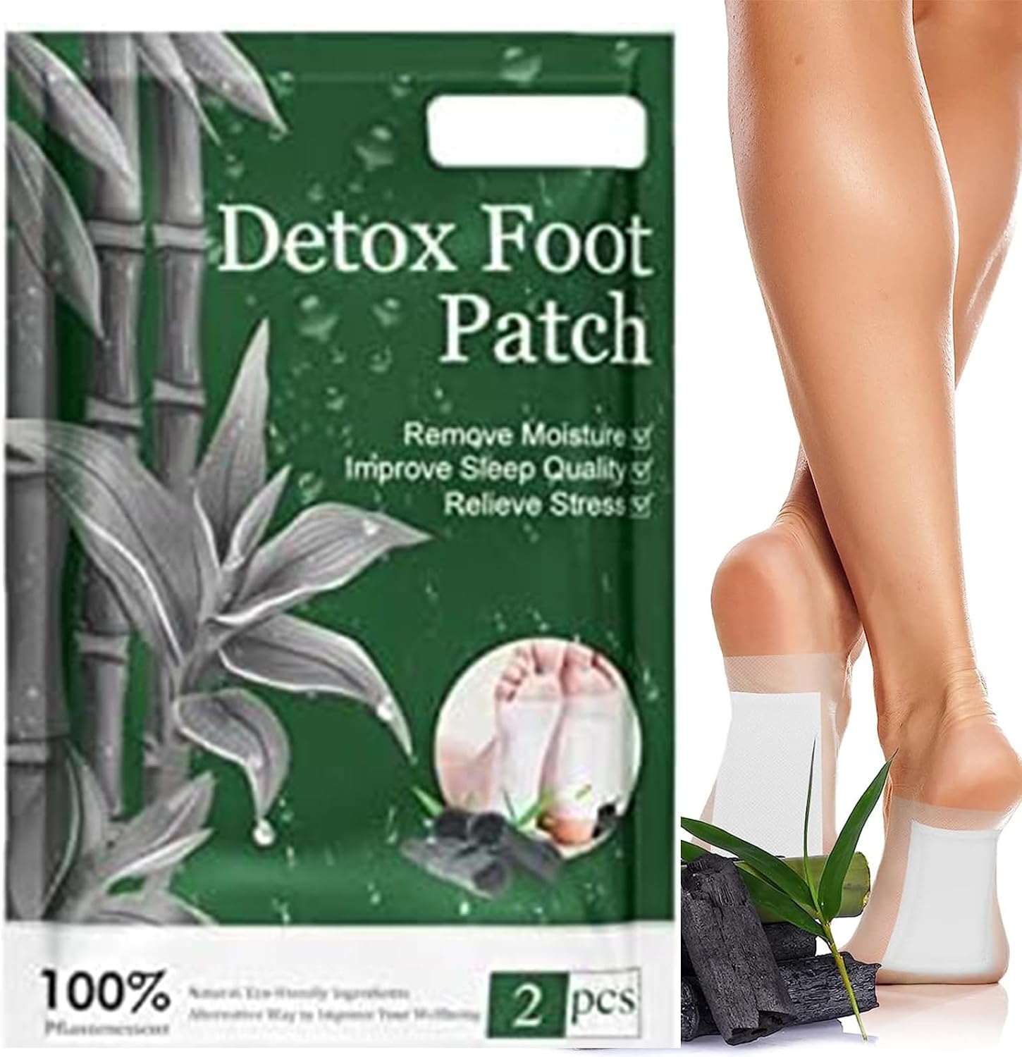 Natural Bamboo Charcoal Foot Patch,Detox Foot Patches,Cleansing Foot ...