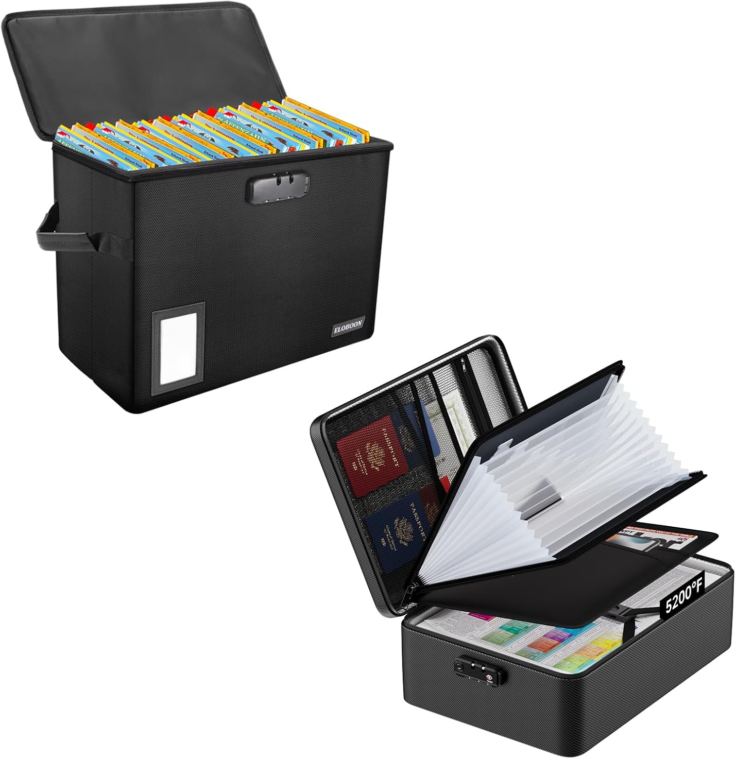 Amazon.com: ELOBOON Fireproof Comic Book Storage & Fireproof Document ...