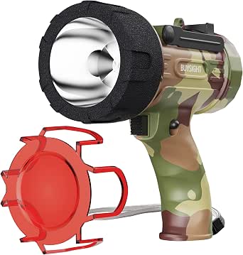 BUYSIGHT Rechargeable Spotlight Flashlight, Hand held Spotlight 200000 ...