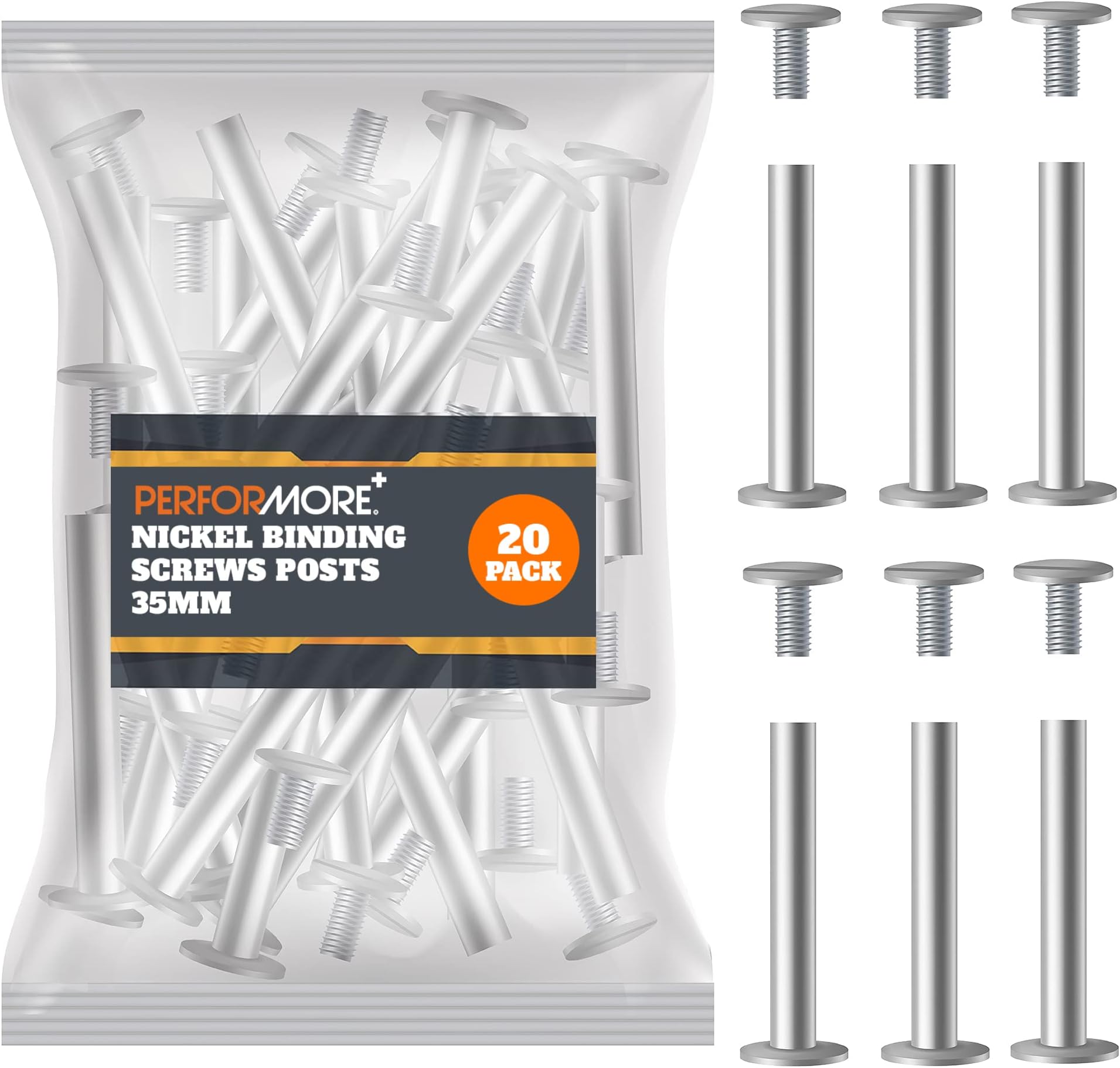 Amazon.com : Performore 20 Pack of Chicago Screw Post Binding Screws ...