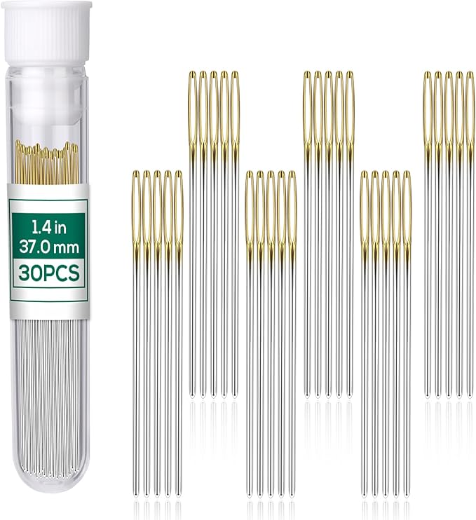 Amazon.com: Fteven 30PCS Cross Stitch Needles, Size 24 Stainless Steel ...