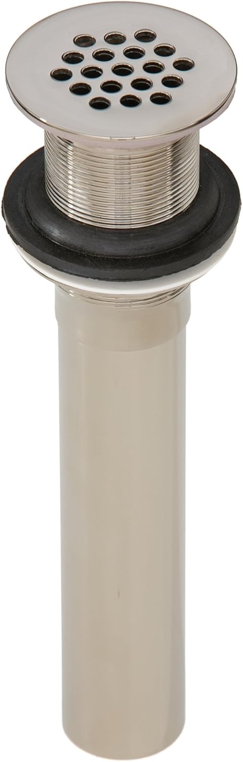 Grid Strainer Bathroom Sink Drain Finish: Polished Nickel - Plumbing ...