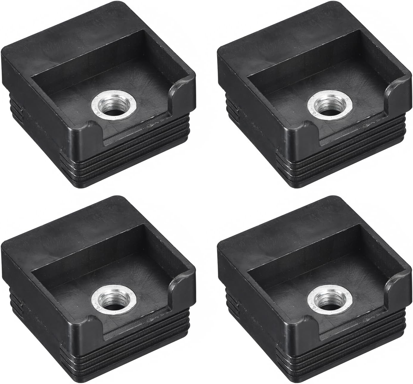 Amazon.com: uxcell 4Pcs Inserts for Square Tubes with M10-1.5mm Thread ...