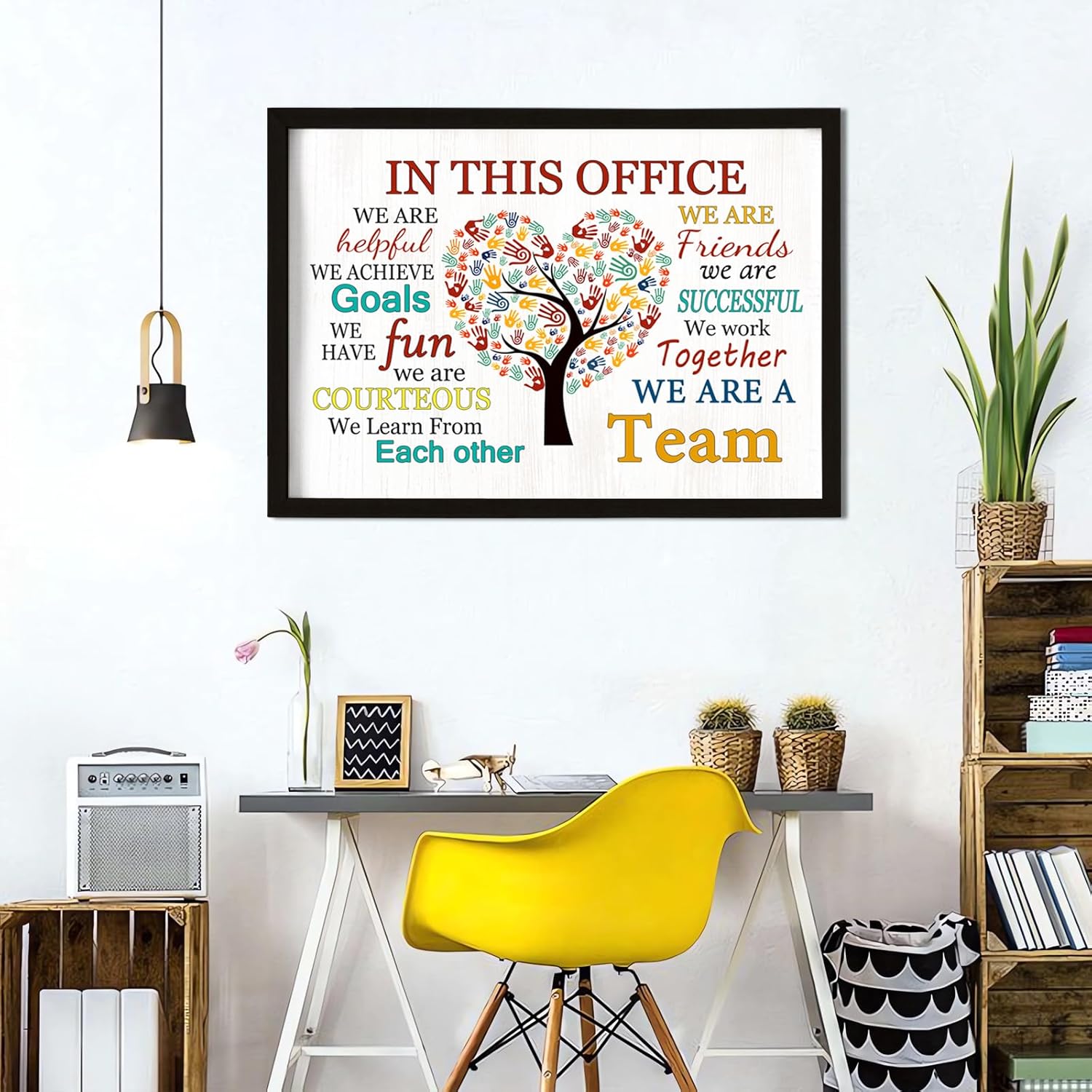 Amazon.com: In This Office We Are A Team Wall Decor 24x18 Inch Frame ...