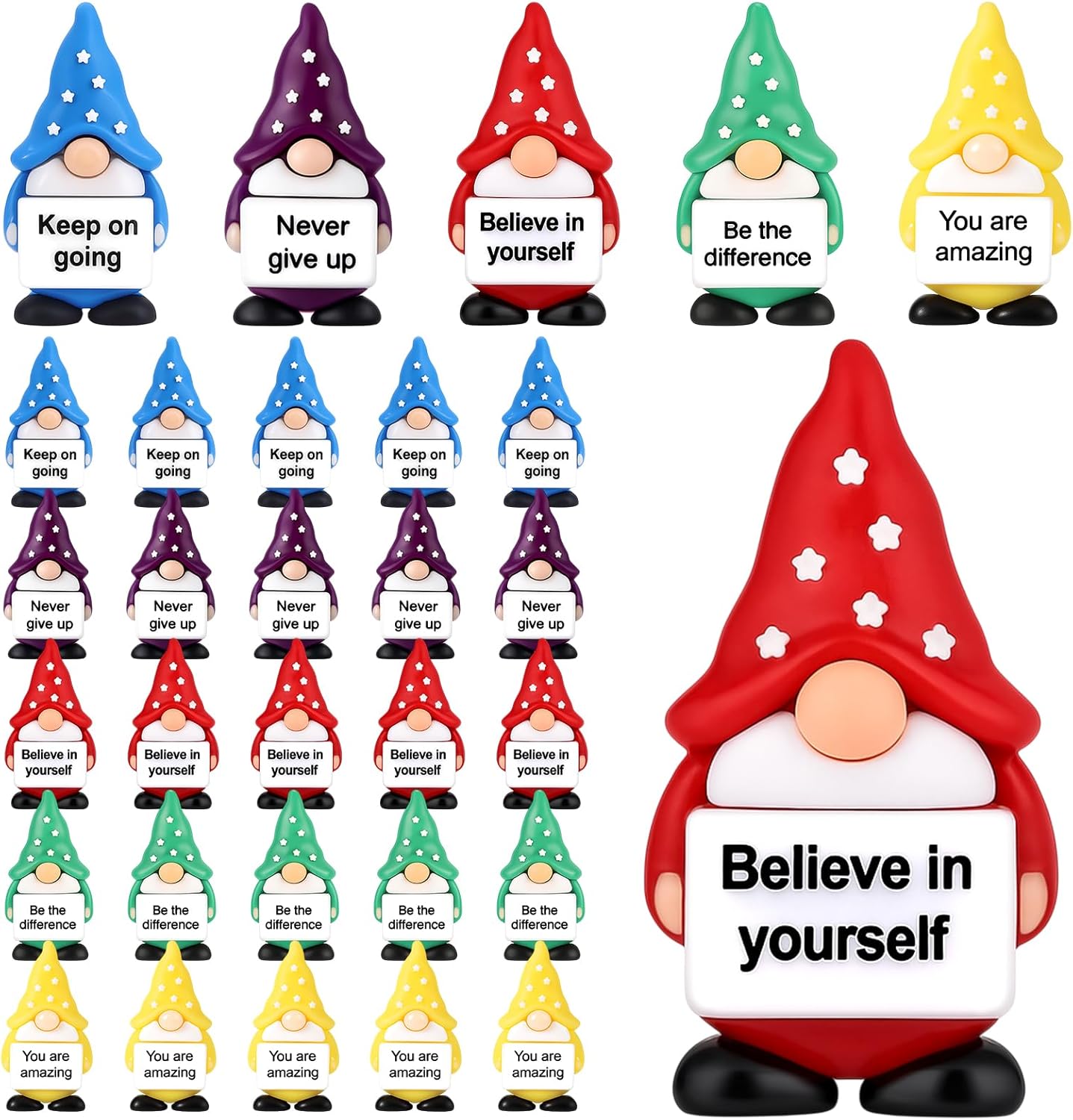 Amazon.com: Vicenpal 25 Pcs Mini Inspirational Gnome Emotional ...
