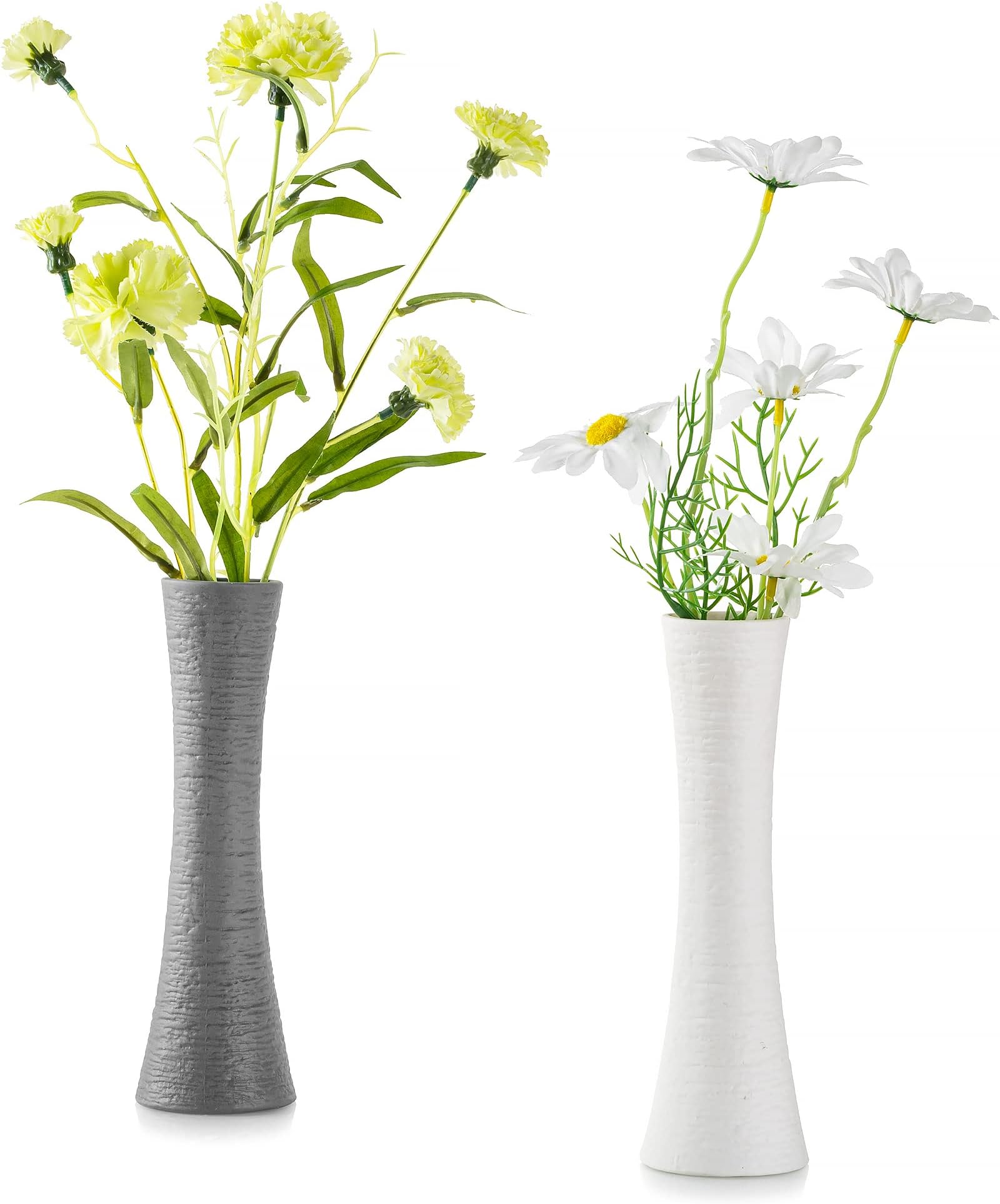 Amazon.com: CwlwGO- Ceramic vase 3 Piece Set, Small Flower vase for ...