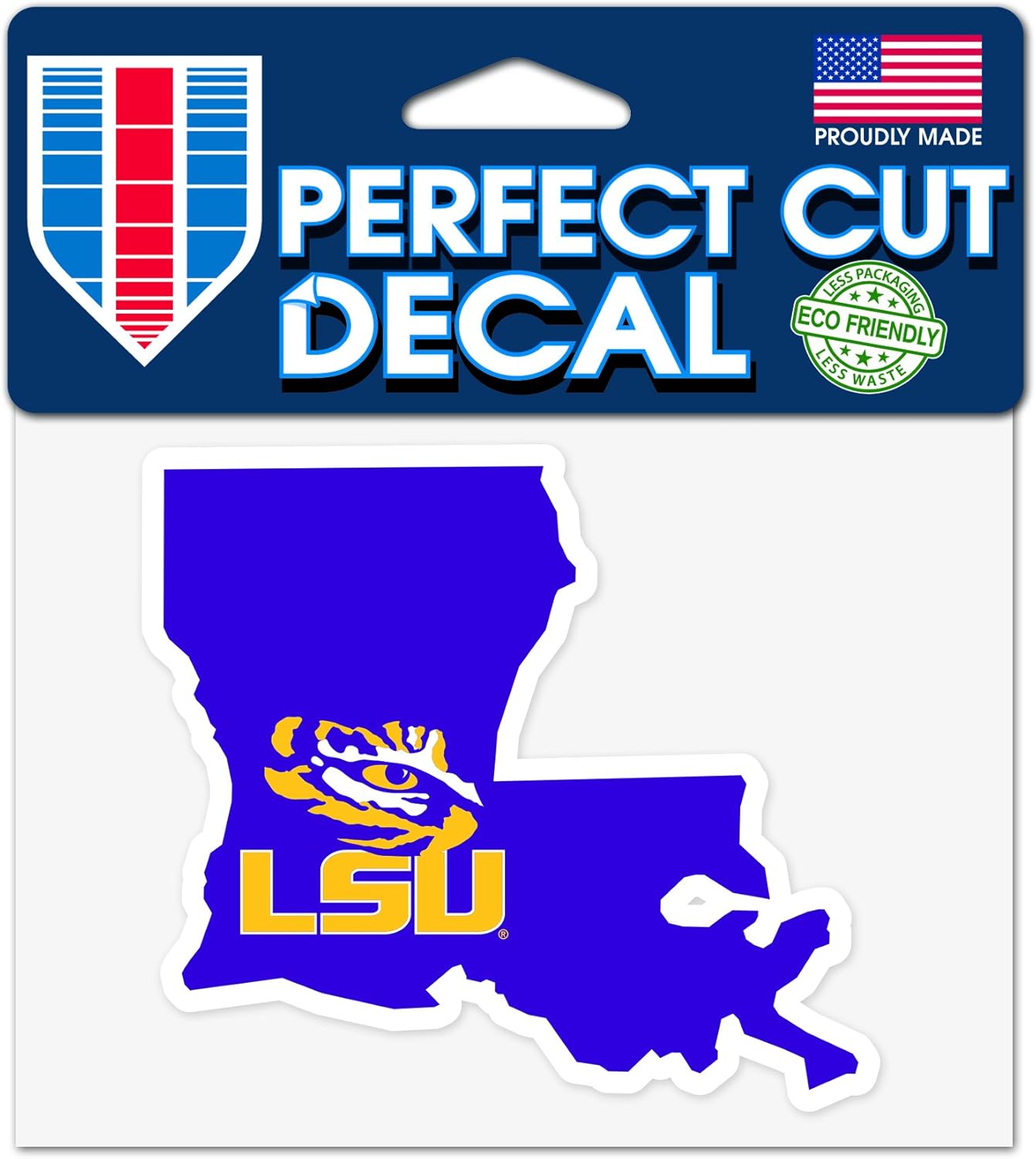 Amazon.com : WinCraft LSU Tigers 4"x5" Perfect Cut State Decal ...