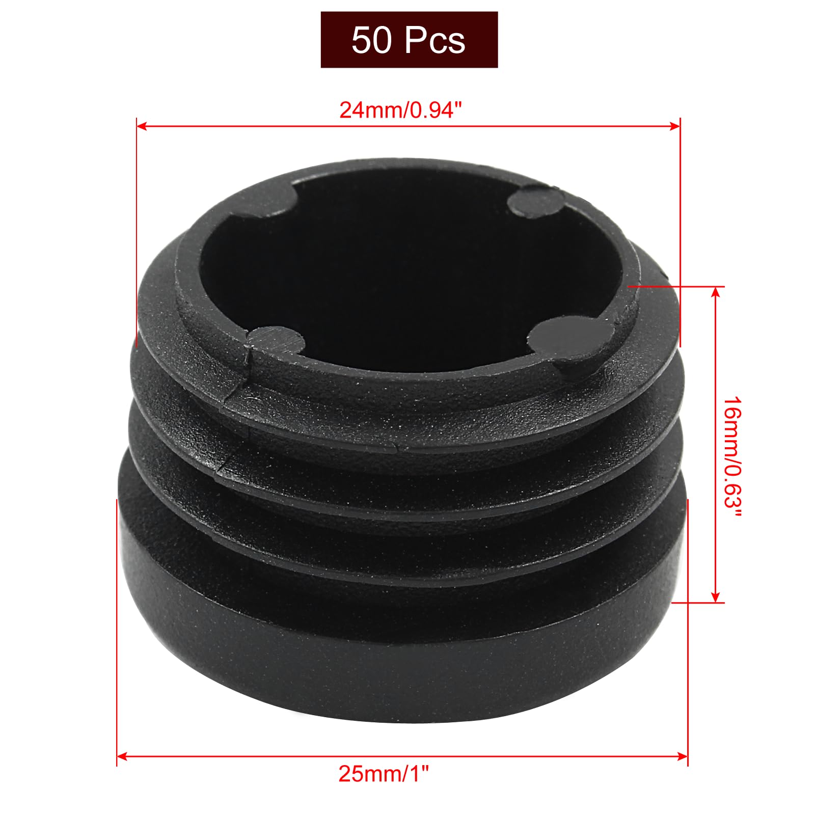 Snapklik.com : Kyuionty 50 Pack 1" Round Plastic Plug Insert, Tubing ...