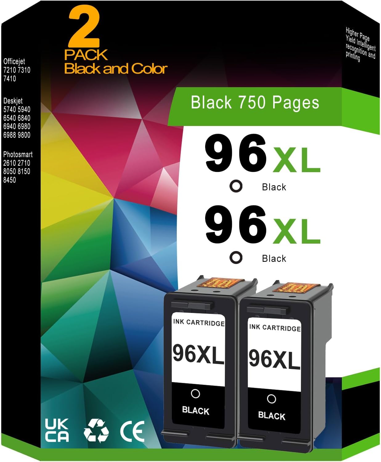 Amazon.com: 96 Black Ink Cartridge Value Pack Replacement for HP 96XL ...