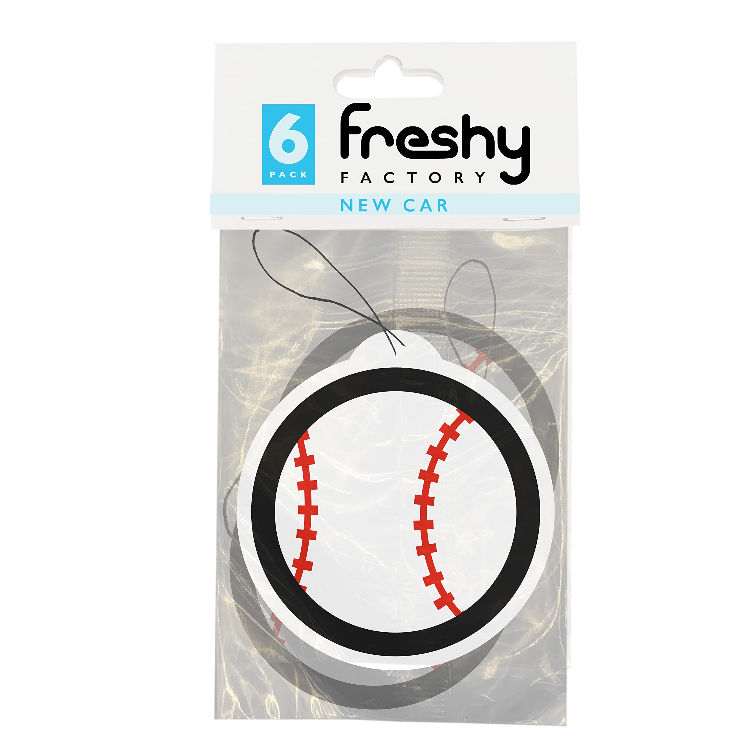 Amazon.com: Baseball Car Air Freshener New Car Scent Freshy Factory (6 ...