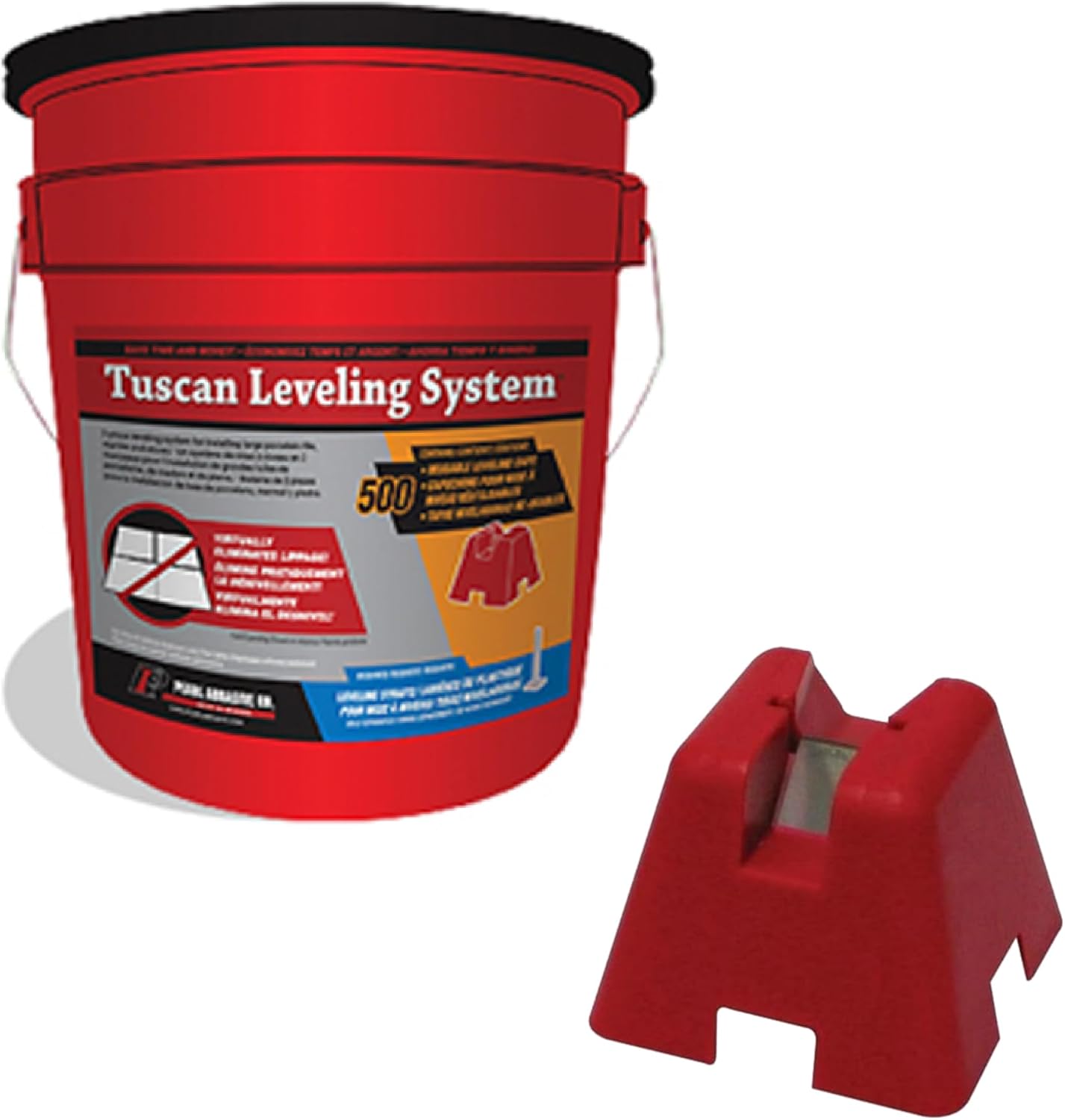 PEARL ABRASIVE CO. Tuscan Leveling System Bucket of 500 Caps - Tools ...