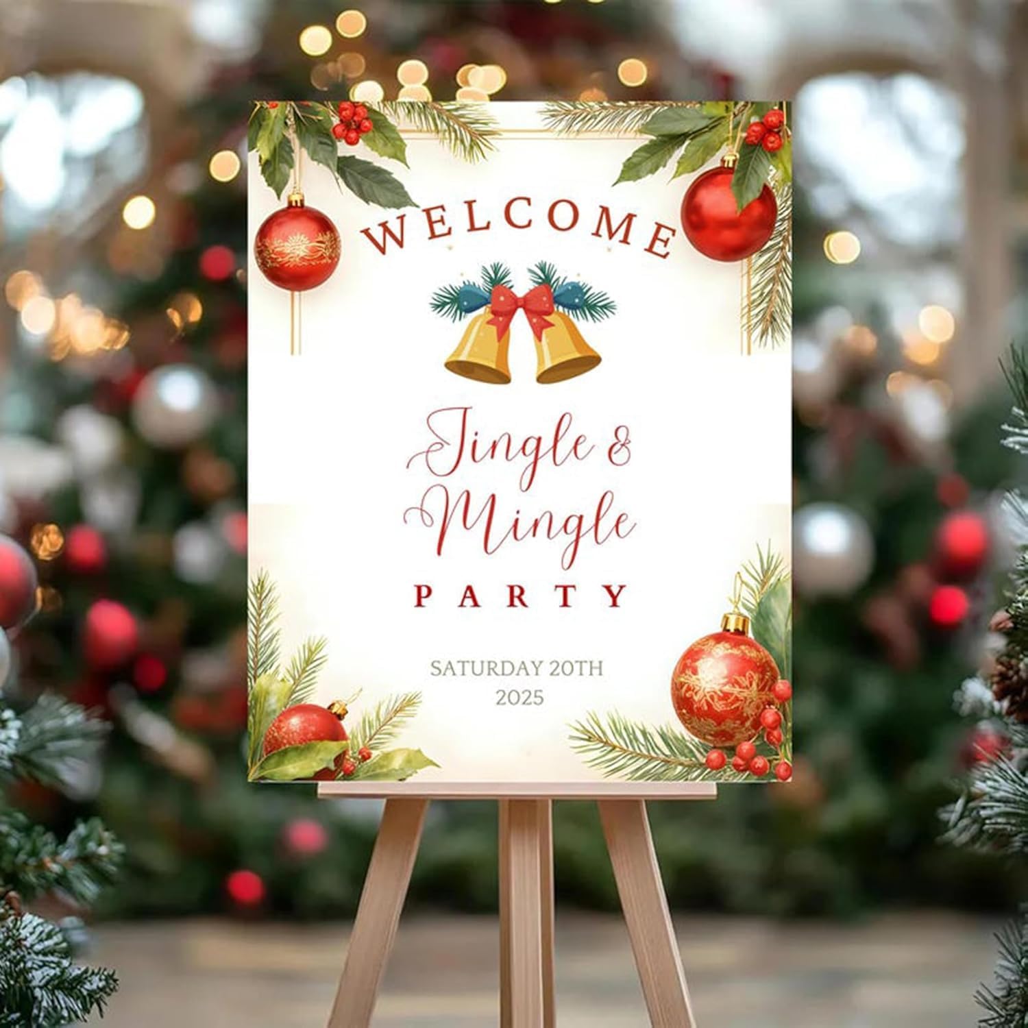 Amazon.com: QSIPVANG Personalized Christmas Poster Canvas Wall Art ...