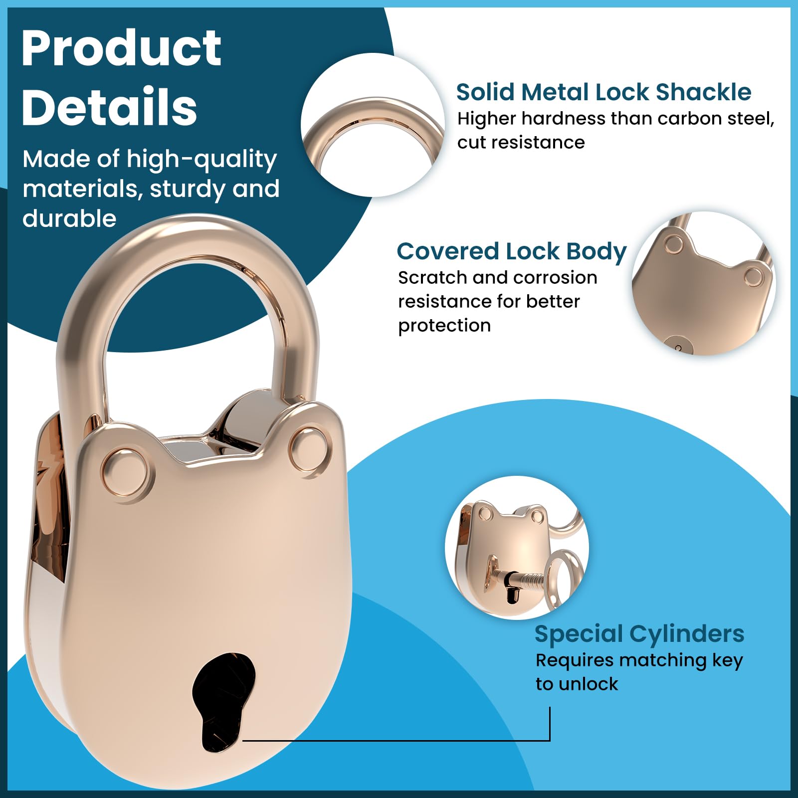 Snapklik.com : 2pcs Mini Antique Padlock Retro Vintage Style Bear Head ...