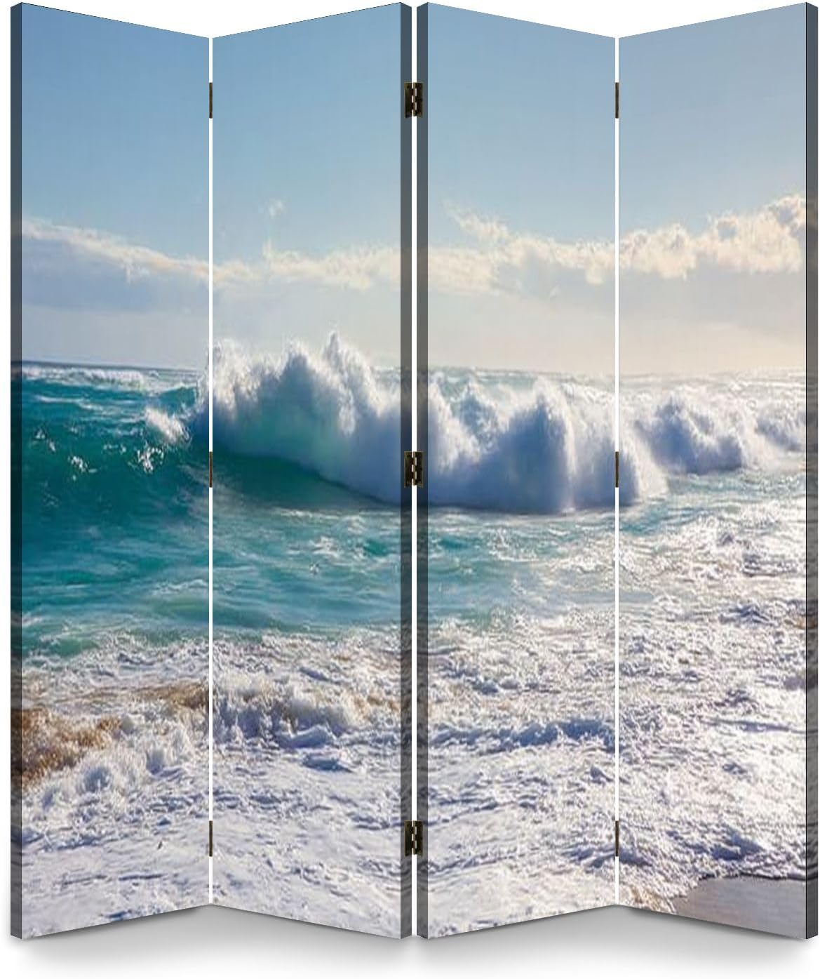 Amazon.com: Wood Screen Room Divider Big Waves Sunset Beach Oahu Hawaii ...