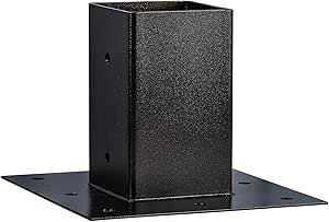 Amazon.com : 4x4 inch Metal Post Base, LAVANE Heavy Duty Black Powder ...