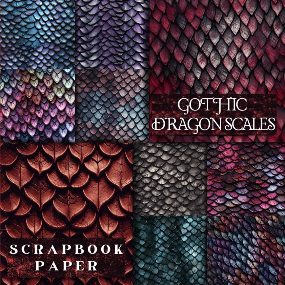 Gothic dragon scales scrapbook paper: Double-Sided Decorative craft ...