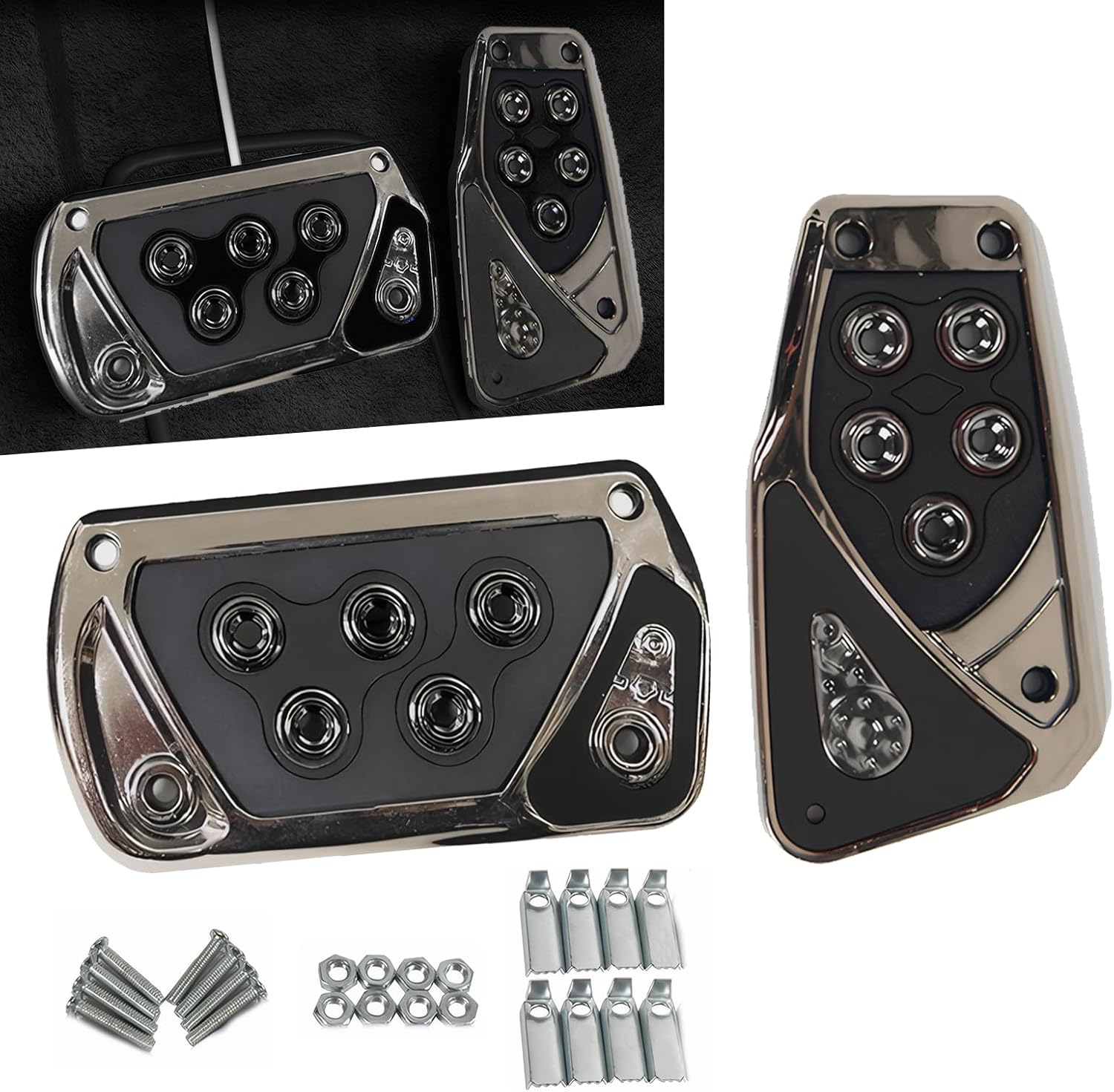 Amazon.com: Merdege Pack of 2 Car Pedal Covers, Anti-Slip Vehicle Foot ...