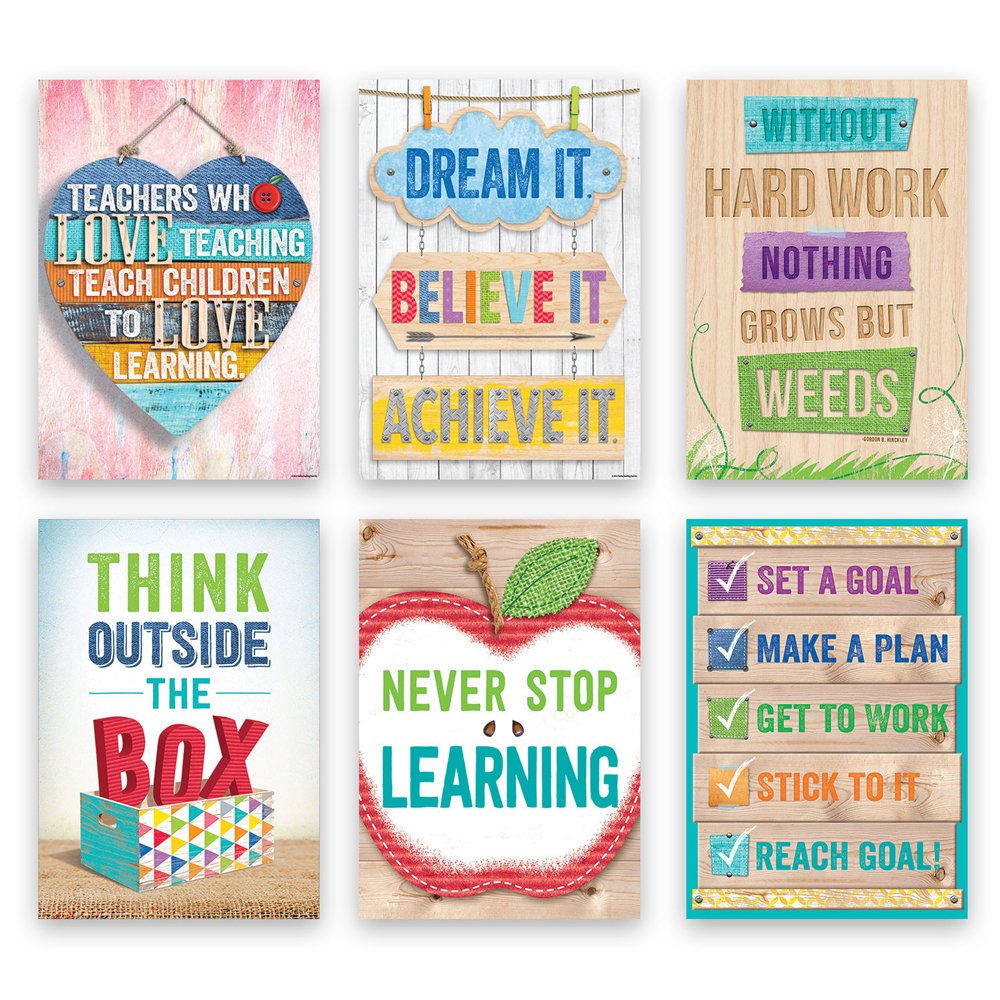 Creative Teaching Press Upcycle Inspire U 6-Poster Pack (7284) : Amazon ...