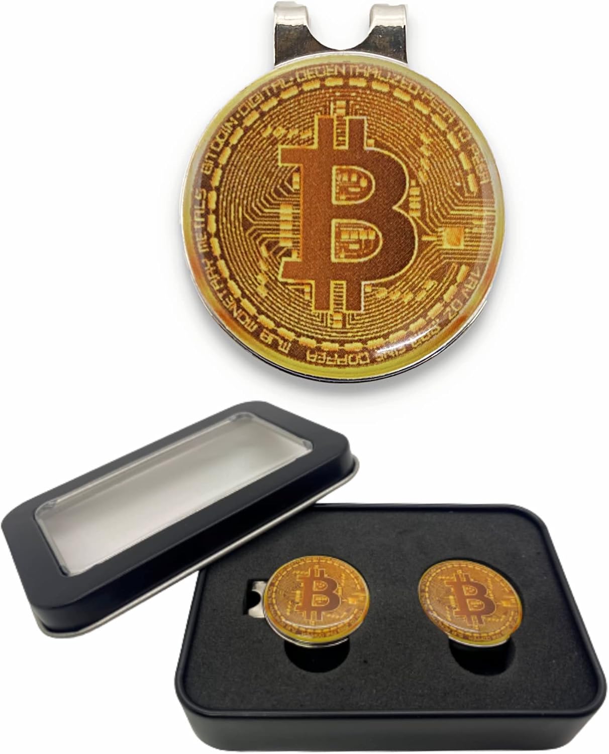 HODL 21 Bitcoin Golf Ball Marker with Magnetic Hat Clip Set - Men's and ...