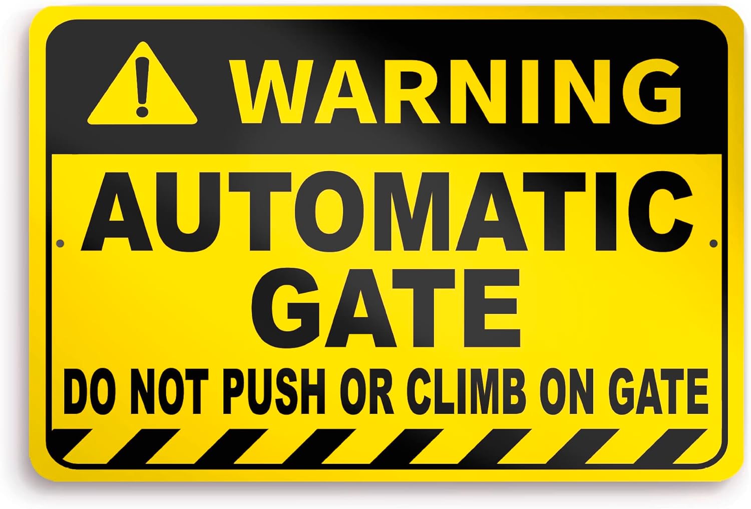 Amazon.com: DIMARONGTON Automatic Gate Sign - 8 x 12 Aluminum Do Not ...