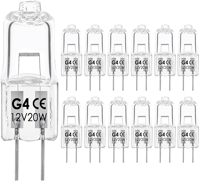 Snnalosses G4 Bulb,12V 20W Halogen Light Bulbs 2 Pin,G4 Light Bulbs for ...